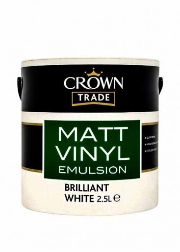 Crown Matt Vinyl Emulsion White 2.5L - Colorbank