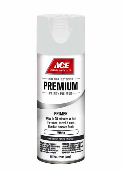 ACE Premium Primer Spray Paint White 12 OZ - Colorbank