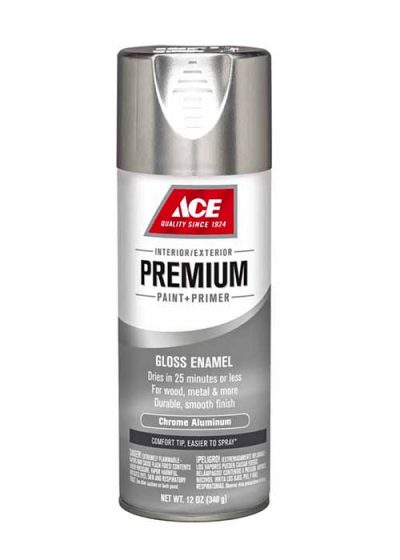 Ace Premium Spray Paint Chrome Aluminium 12 OZ - Colorbank