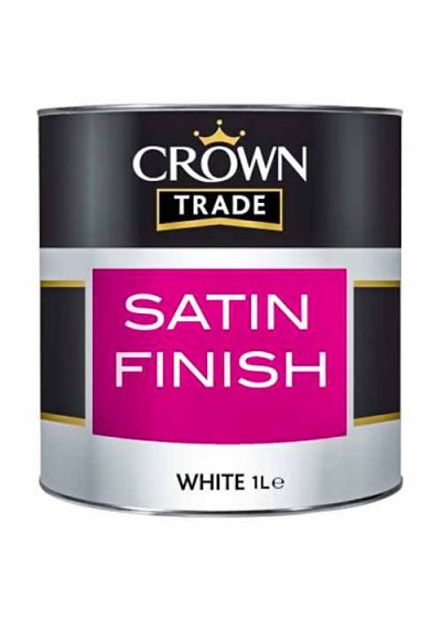 Crown Satin Finish Enamel White 1L - Colorbank