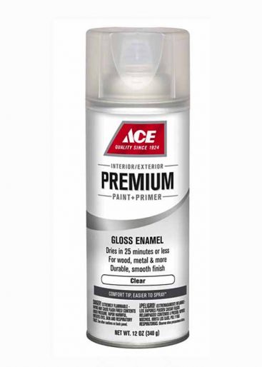 Ace Premium Enamel Spray Paint Clear Gloss 12 OZ - Colorbank